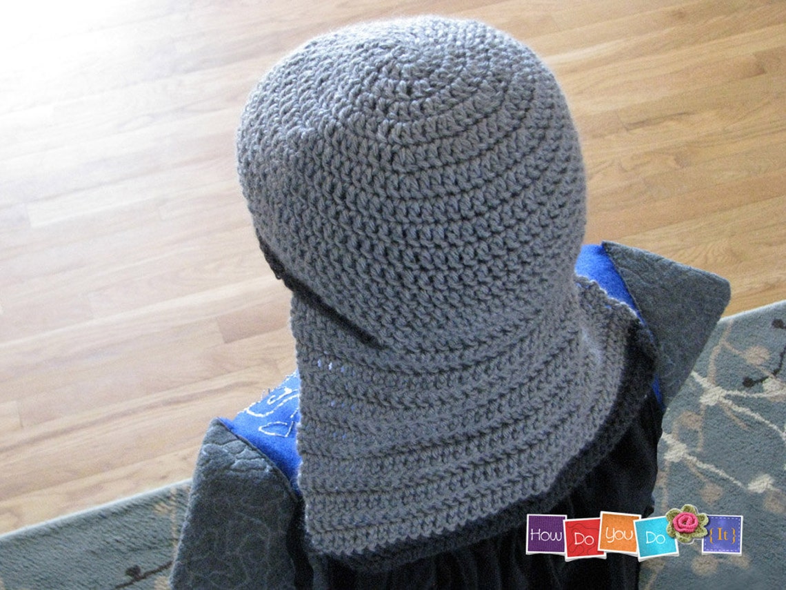 Knight Helmet , Crochet Pattern , Knight Costume Hat for Boy, Beanie ...