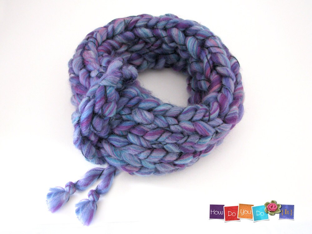 Chunky Yarn Knitting Pattern Infinity Scarf Cowl Pattern - Etsy