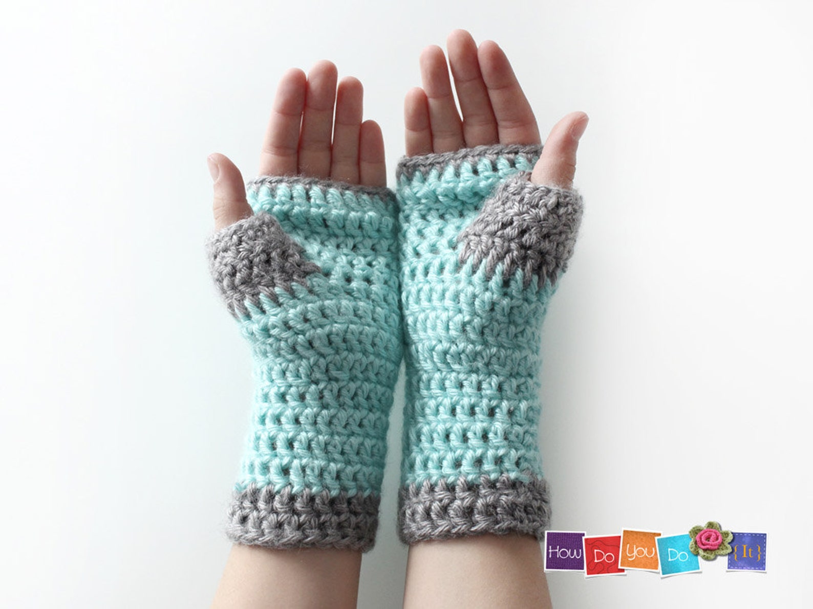 Fingerless Mittens for Kids , PDF Crochet Pattern, Gloves for Girl ...