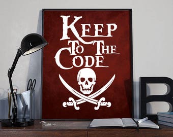 Pirate Wall Print | Etsy