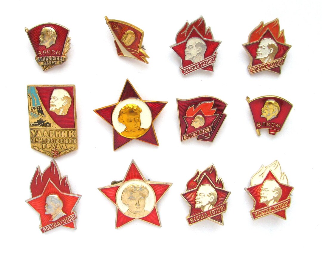 Soviet Badges, Pick From Set, Communism, Lenin, Party, Red Flag ...