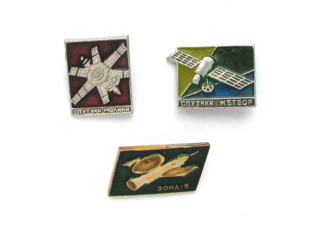 Satellites Set of 3 Soviet Space Pins Vintage Collectible - Etsy Australia