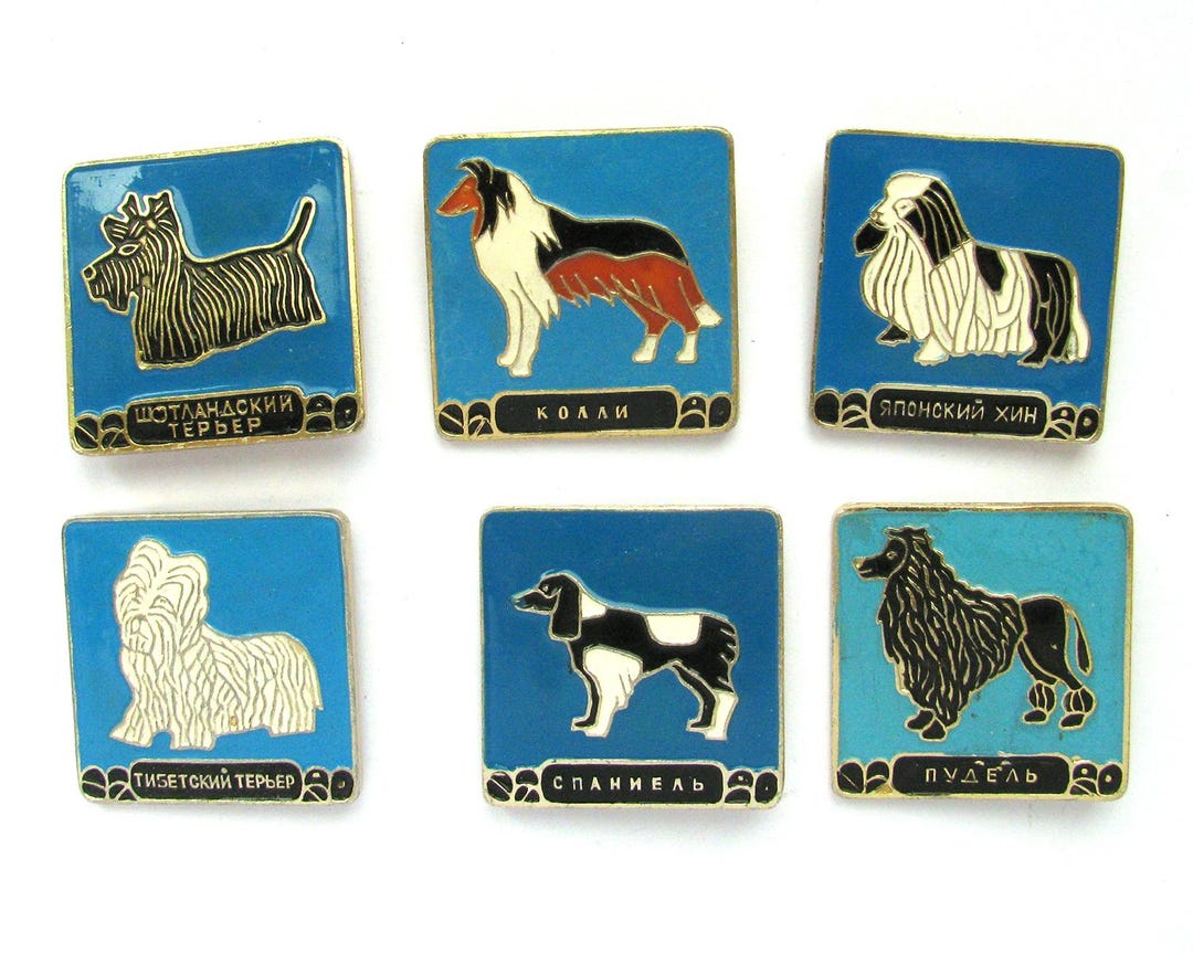 Dog Pins, Badge, Pick From Set, Dog Breed Pin, Pet, Animal, Vintage ...