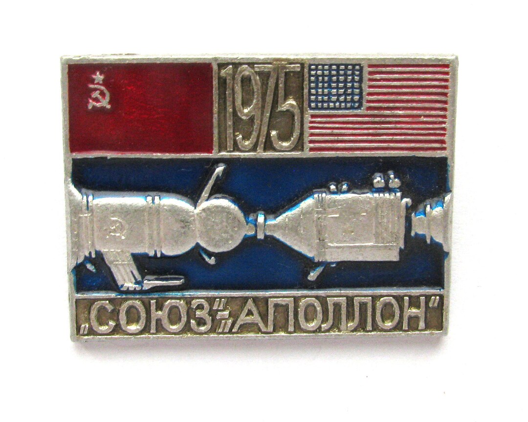 Soviet Space Pin Soyuz Apollo 1975 Cosmos Space Soviet - Etsy