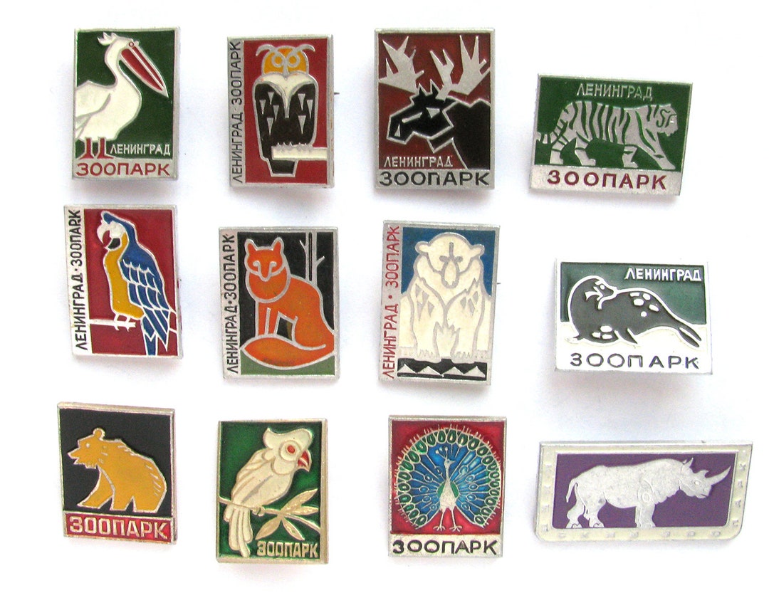 Animals, Animal Pin, Zoo Pin, Badge, Fauna, Pick From Set, Rhino, Elk ...