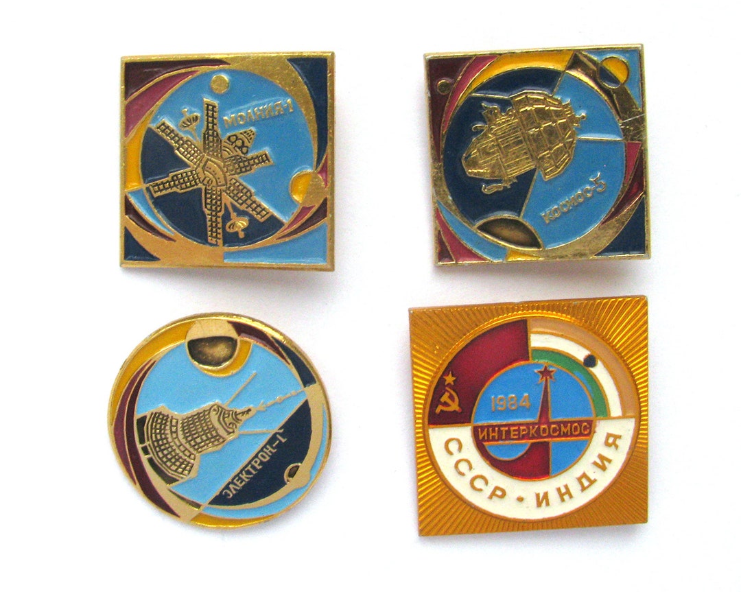 Soviet Space Pins, Vintage Badge, Satellite, Pick From Set, India ...