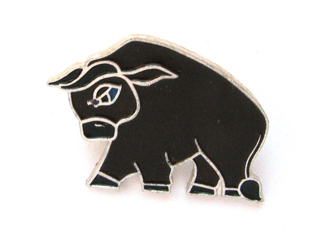 Buffalo Pin, Soviet Brooch, Bull, Animal, Badge, Vintage Badge, Cute ...