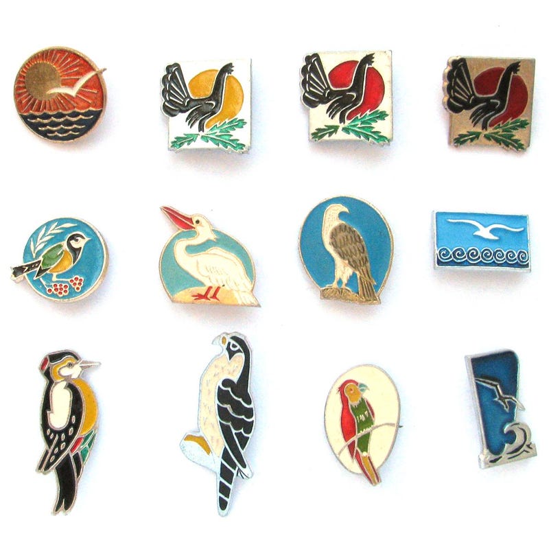 Small Bird Pins - Etsy