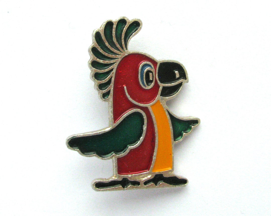 Parrot, Bird, Soviet Badge, Vintage Collectible Badge, Soviet Vintage ...