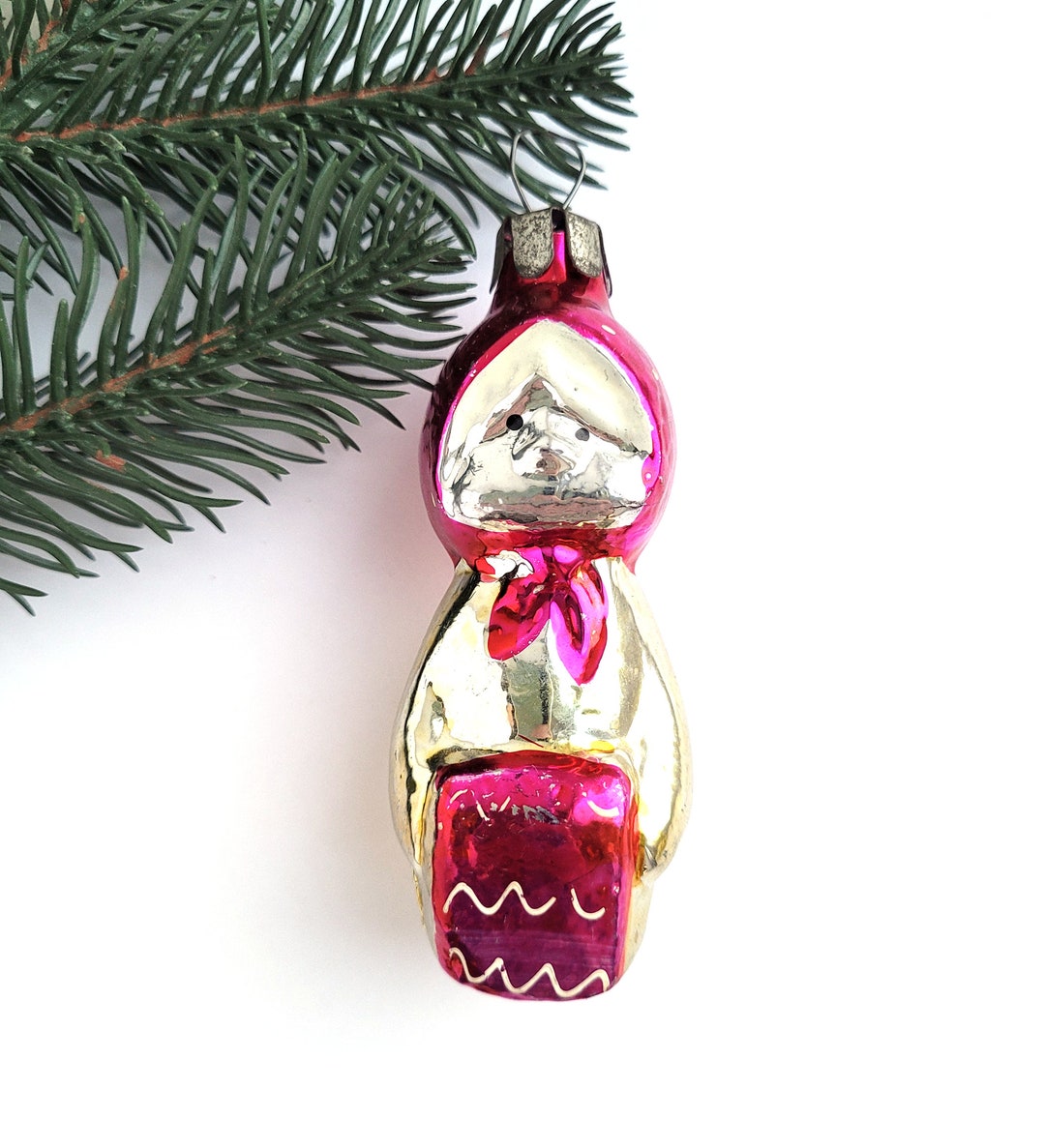 Old Woman, Grandmother, Soviet Christmas Tree Decoration, Glass ...