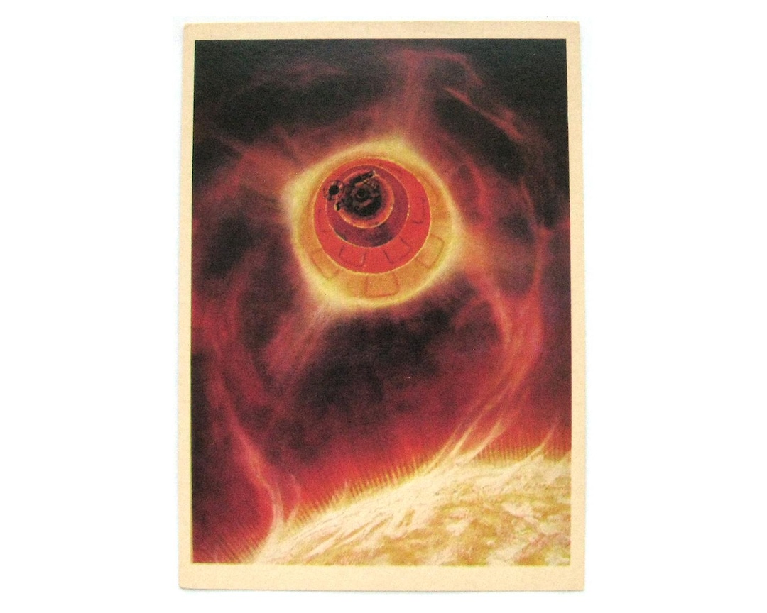 Space, Zond Exploring the Sun, Space Card, Space Print, Space Art ...