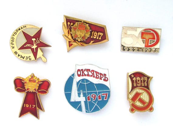 Soviet Pins, Pick from Set, Communism, October Revolu… - Gem