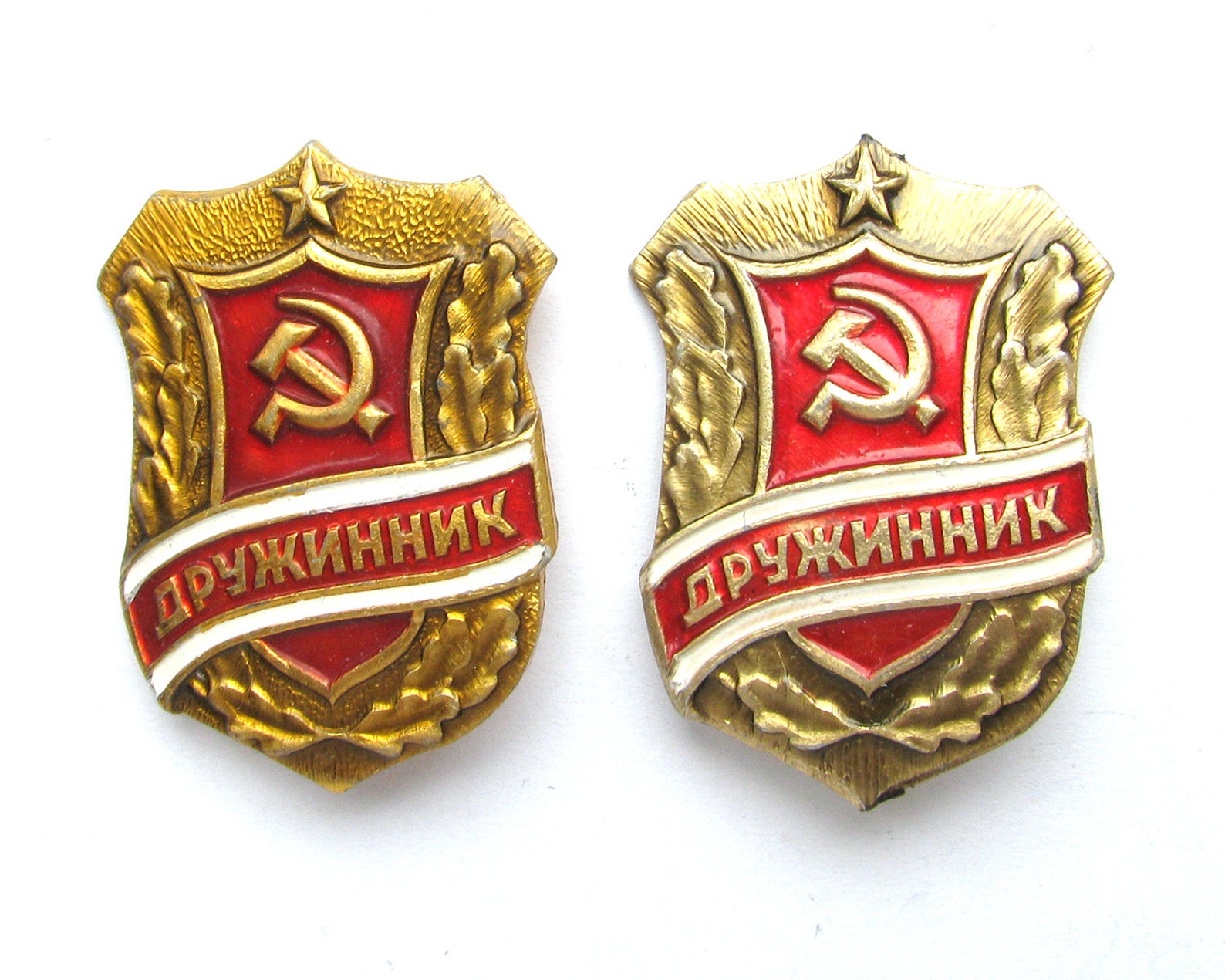 USSR Police helper badge Druzhinnik Soviet Vintage metal | Etsy