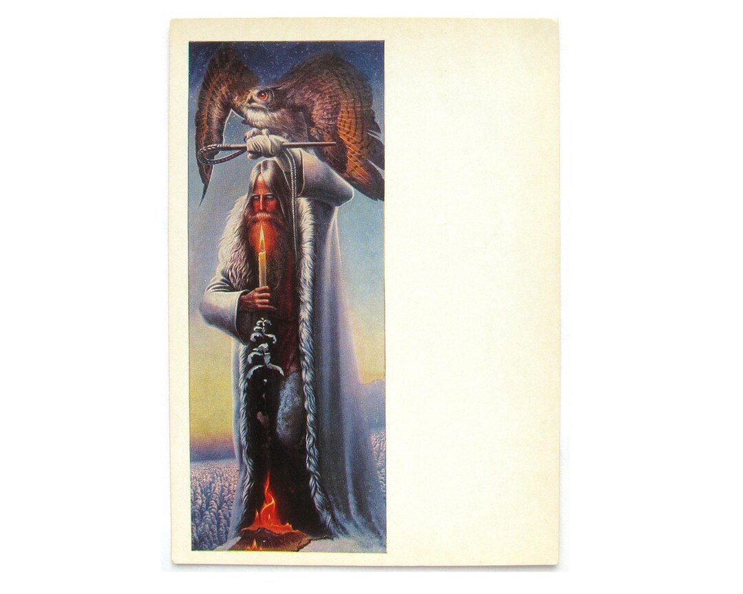The Man With Eagle Owl, Rus, Illustration by Konstantin Vasilyev ...