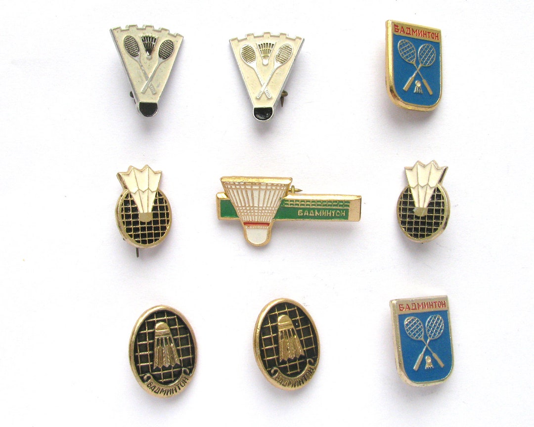 Badminton Pins, Sport Pins, Pick From Set, Soviet Badge, Shuttlecock ...