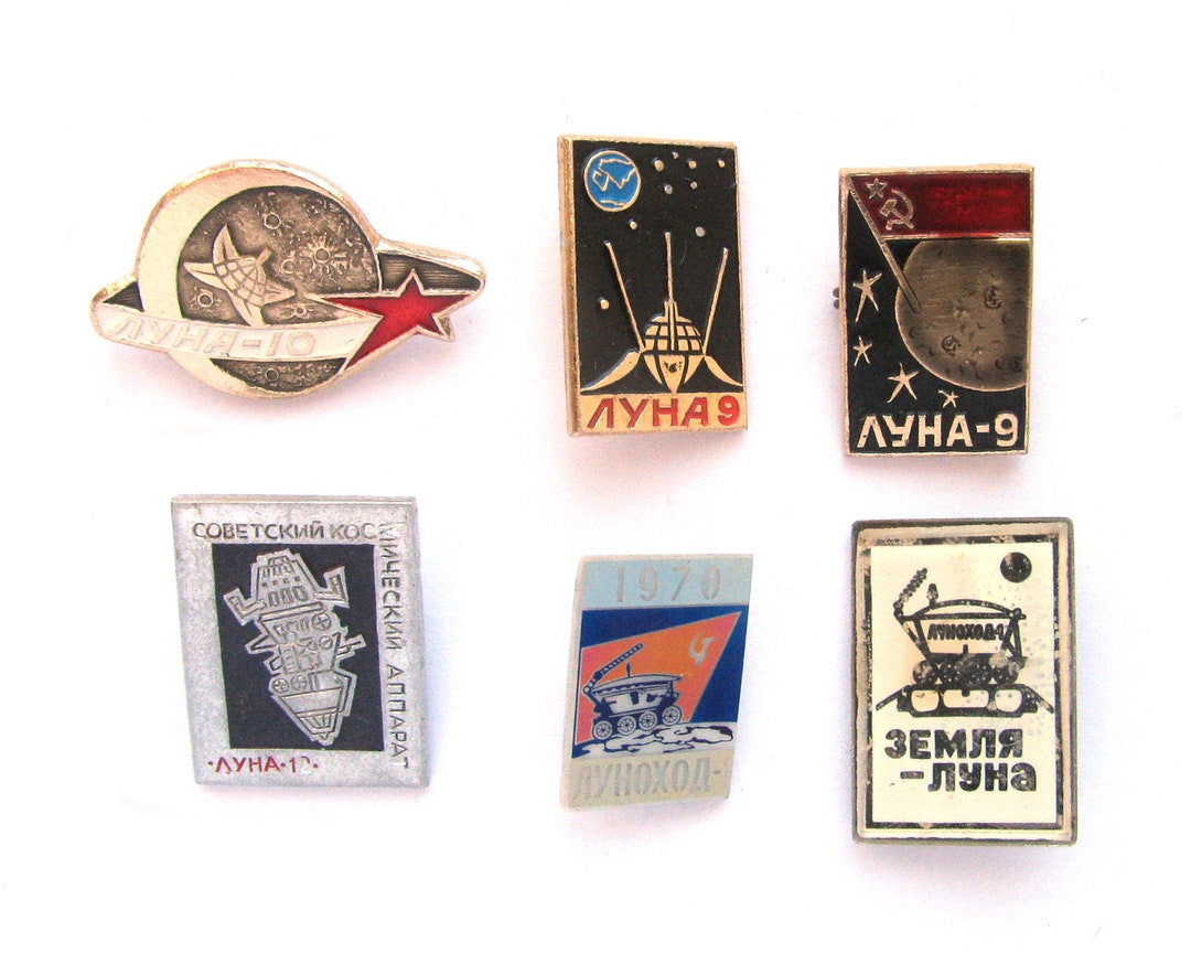 Soviet Space Pins Cosmos Badges Pick Your Pin Moon Luna - Etsy