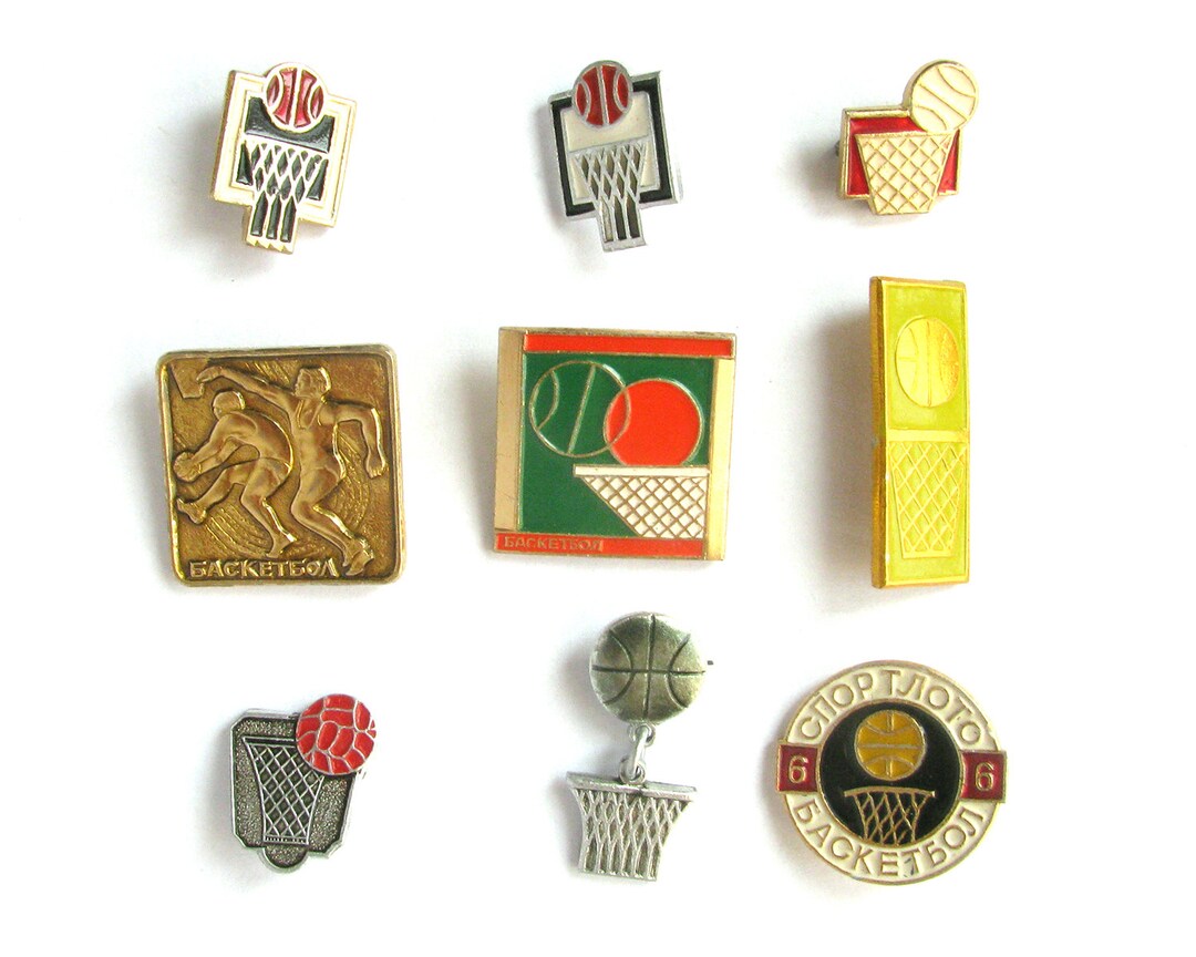 Basketball Pins, Sport Pins, Pick from Set, Soviet Badge, Ball, Kinds ...