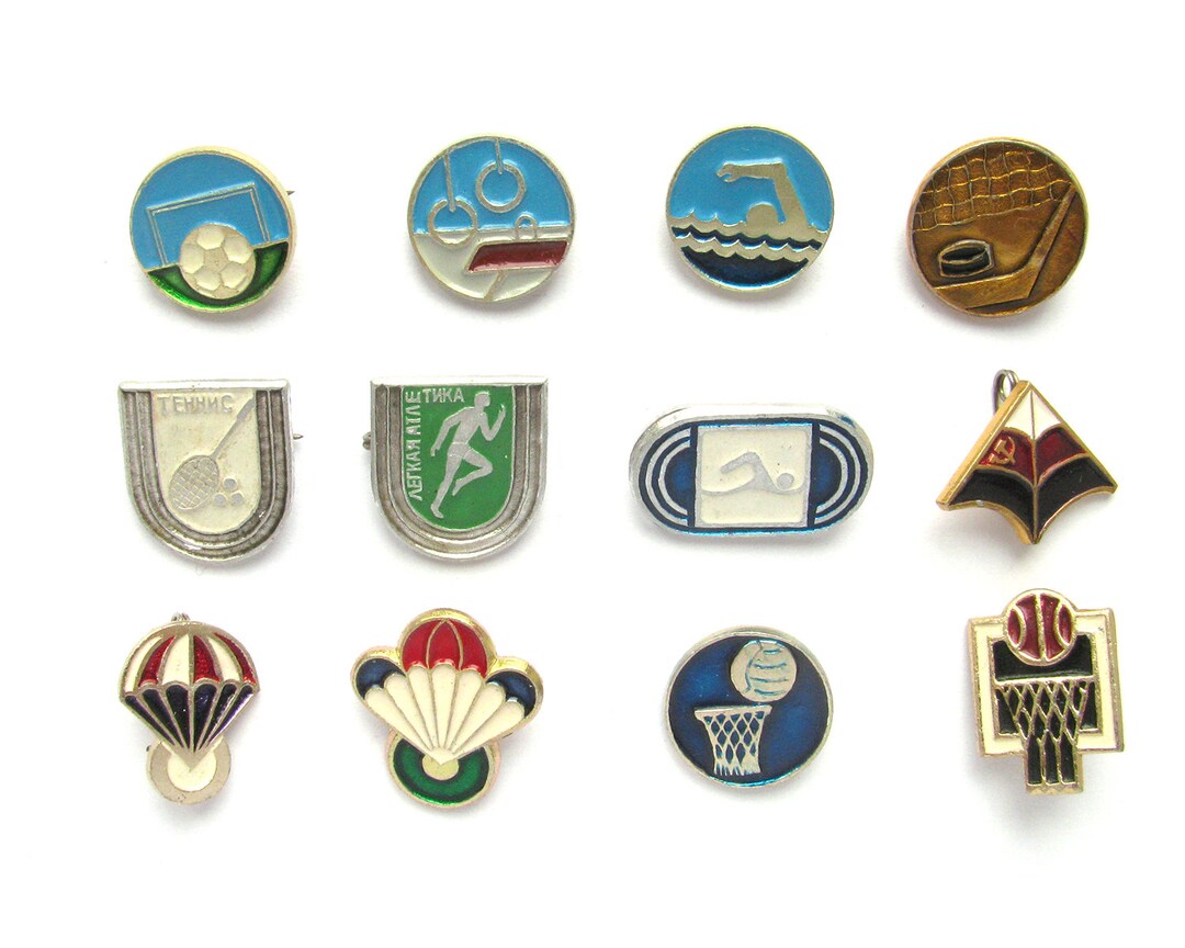 Sport Pins, Soviet Badge, Kinds of Sport, Pick From Set, Basketball ...