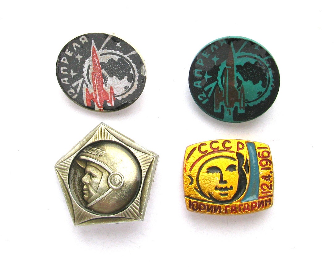 Soviet Space Pins, Gagarin Pin, Badge, Pick From Set, April 12 Pin ...