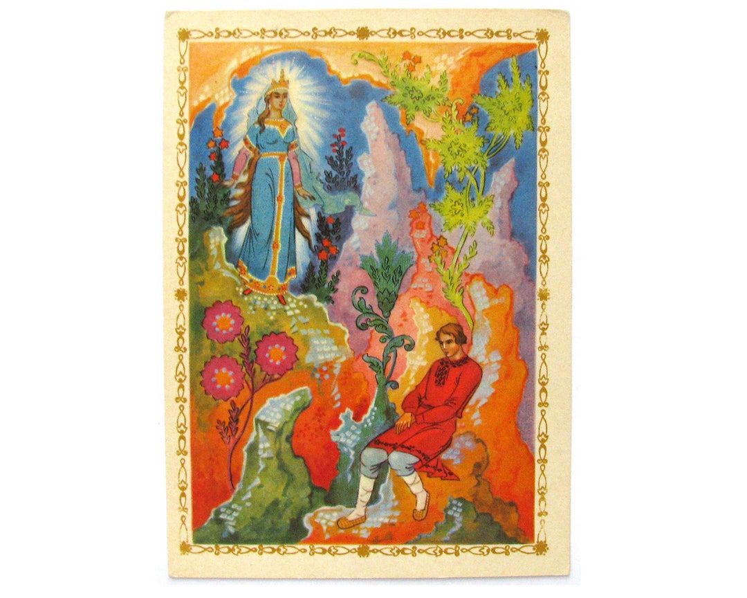 Rock Master Unused Postcard Soviet Vintage Postcard Palekh - Etsy