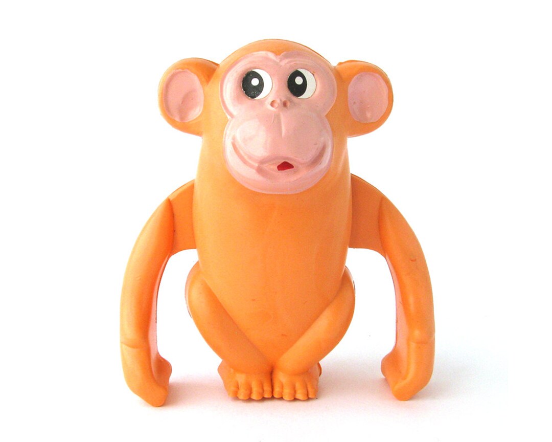 Mechanical Wind-up Monkey, Vintage Soviet Plastic Toy, Funny, Moveable ...