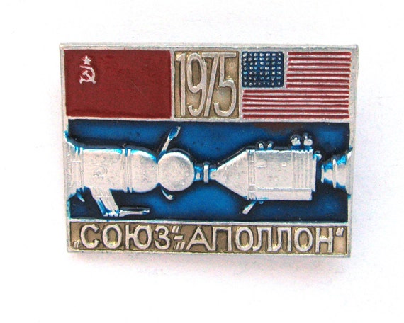 Soviet Space Pin Soyuz Apollo 1975 Cosmos Space Soviet | Etsy
