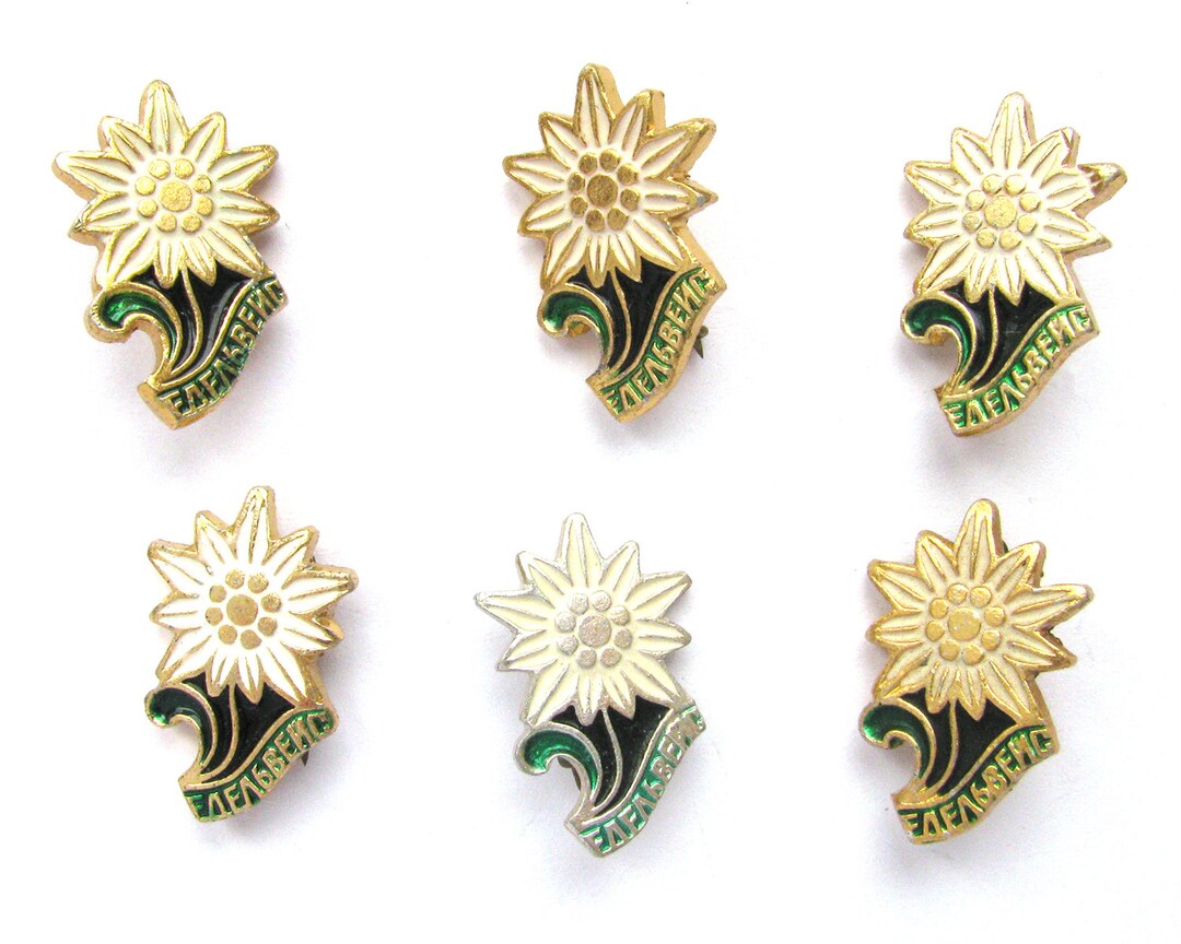 Edelweiss Pin, Flower Pin, Soviet Badge, Pick From Set, Flora, Vintage ...