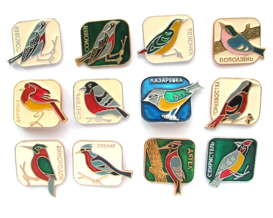 Bird Pins, Badge, Pick From Set, Animal, Fauna, Vintage Collectible ...