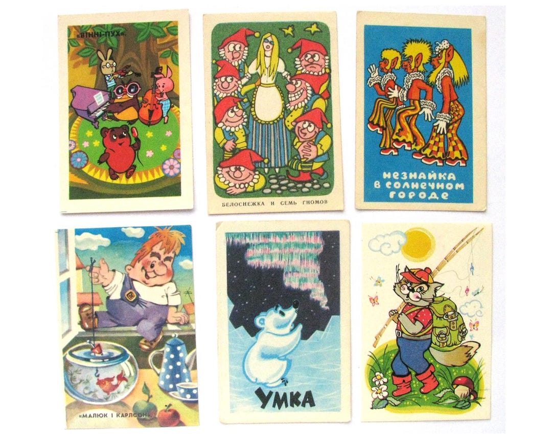 Set of 6 Pocket Calendars, Cat, Karlsson, Bear, Used, Illustration ...
