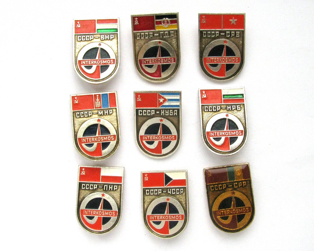 Soviet Space Pins, Badges, Pick From Set, Cosmos, Interkosmos Pin ...