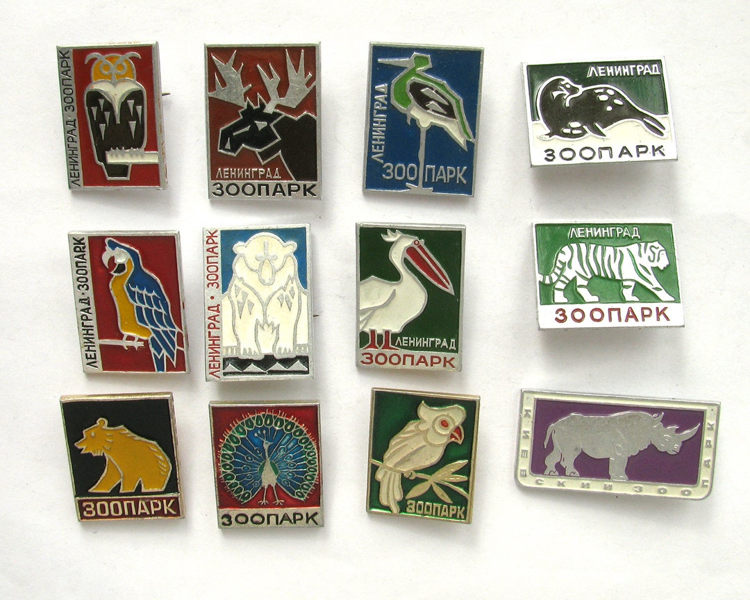 Animals Animal Pin Zoo Pin Badge Fauna Pick From Set - Etsy