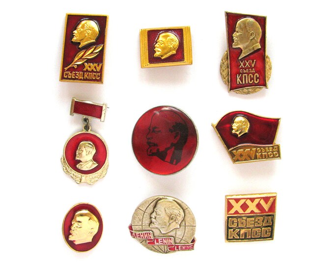 Soviet Badges, Lenin, Pick From Set, Communism, Party, Vintage ...