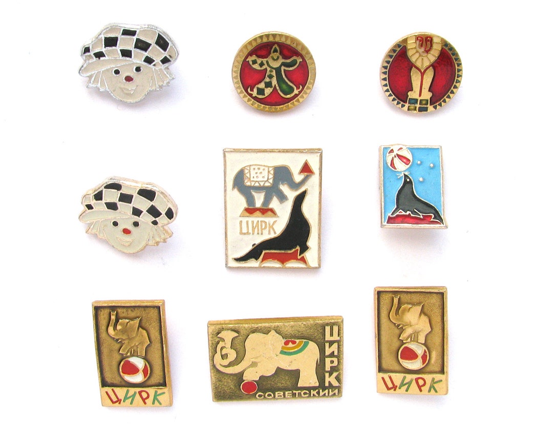 Zirkus Pin, Kinder abzeichen, Pick your pin, Clown Anstecknadel, Tier ...