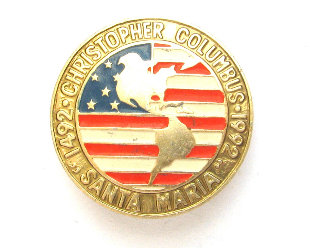 Christopher Columbus Pin, 500 Years, Santa Maria, America, 1492, Rare ...