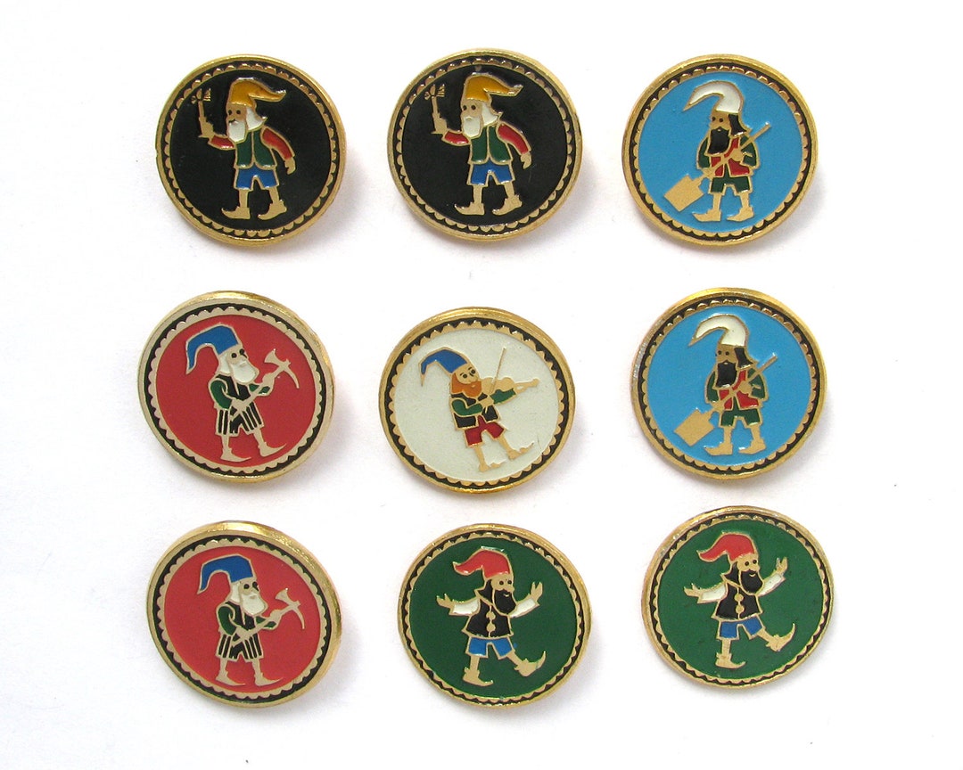 Dwarf Pins, Soviet Badge, Pick From Set, Cartoon Character, Gnome, Girl ...