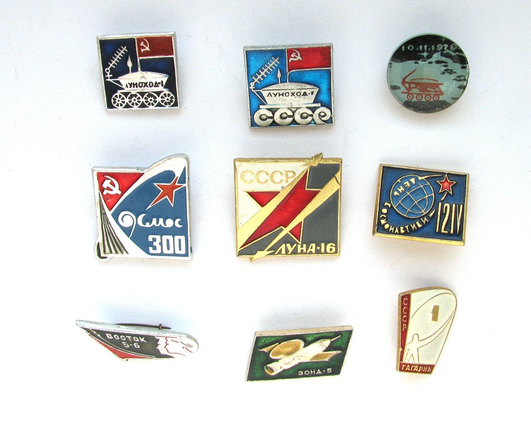 Soviet Space Pins, Badges, Pick From Set, Luna, Cosmos, Vintage ...
