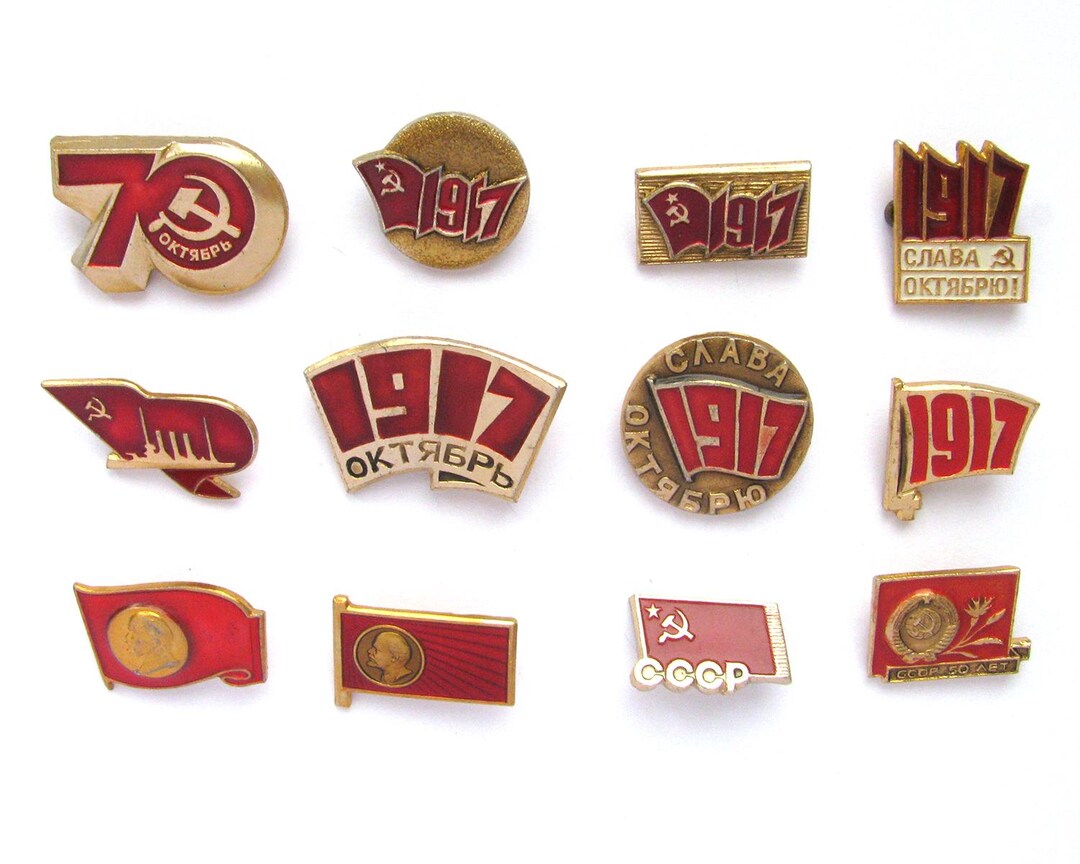 Soviet Badges, Pick From Set, Communism, October Revolution, 1917 ...