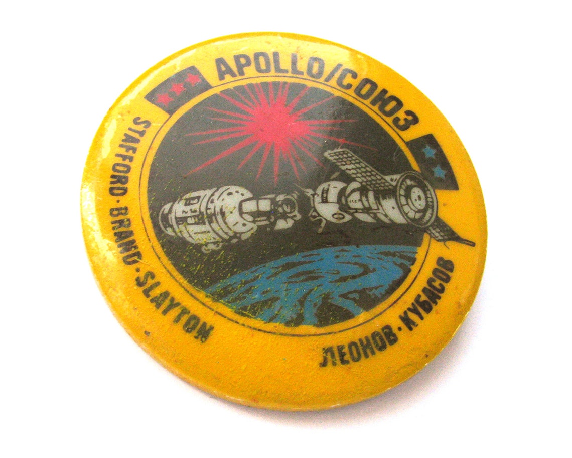 Soyuz Apollo Pin Soviet Badge Soviet Space Pin Spacecraft - Etsy