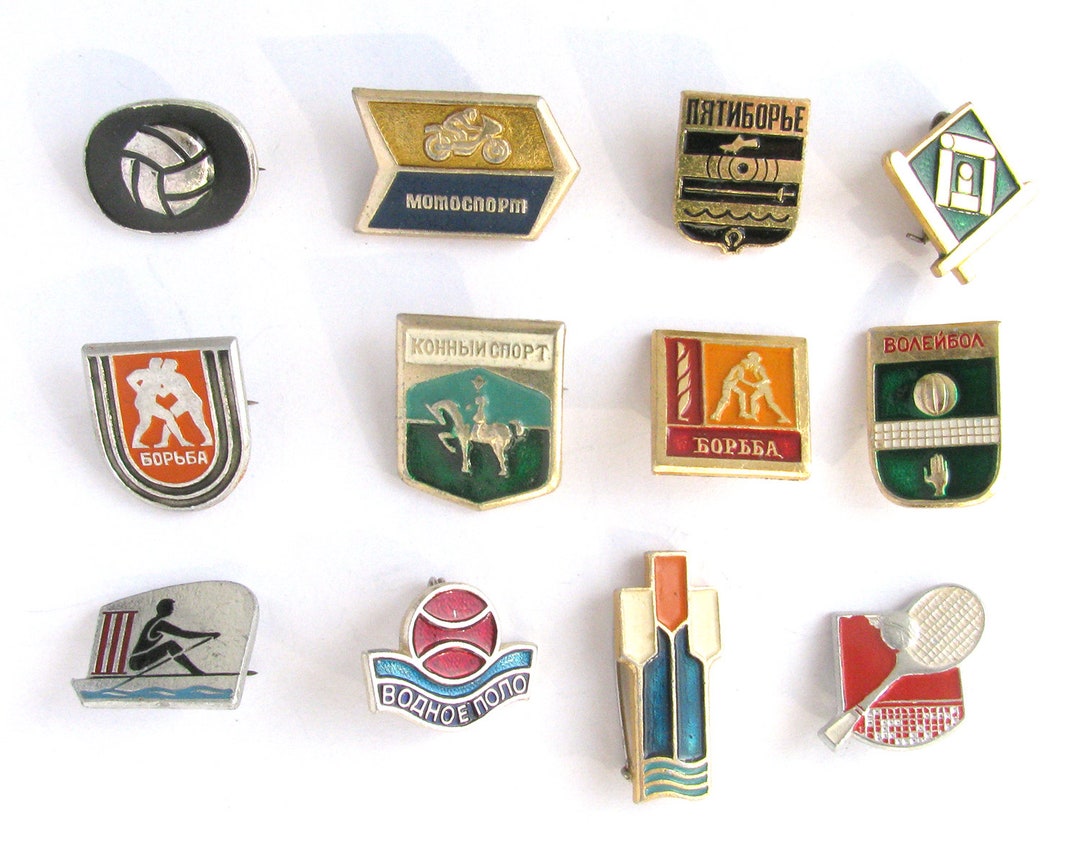 Sport Pins, Soviet Badge, Kinds of Sport, Pick From Set, Wrestling ...