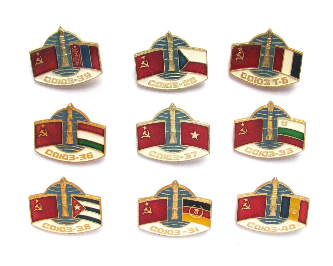Soviet Space Pin, Badges, Pick From Set, Cosmos, Interkosmos Pin ...