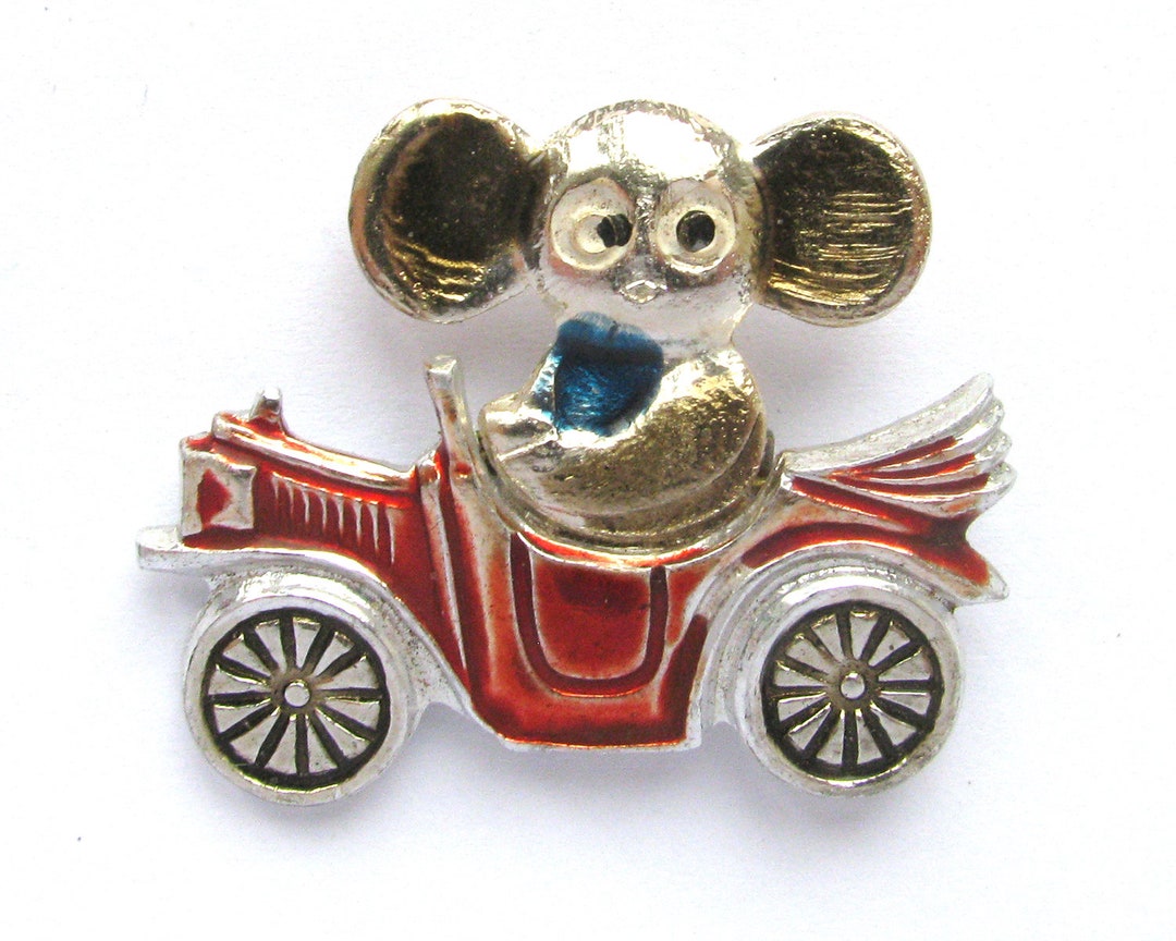 Cheburashka in Red Car, Character From Soviet Cartoon, Vintage ...