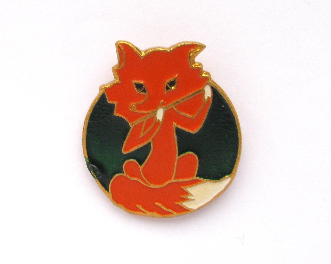 Fox Pin, Cartoon Character, Pipe, Tale Character, Vintage Collectible ...