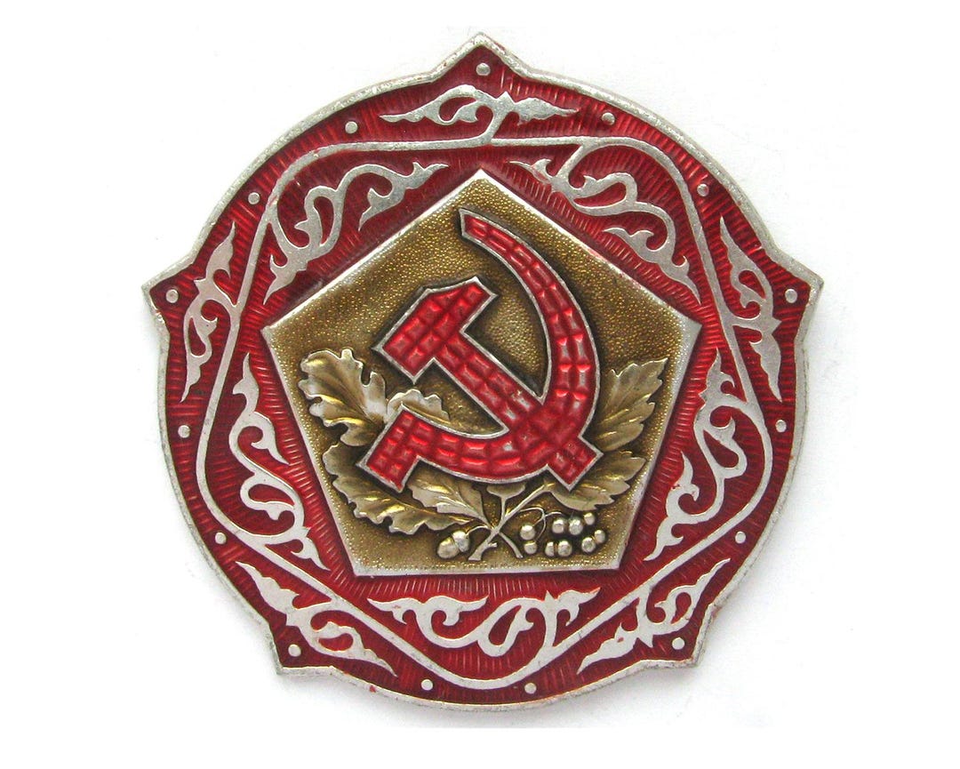 Hammer and Sickle Pin, Huge Badge, USSR Symbol, Communism, Propaganda ...