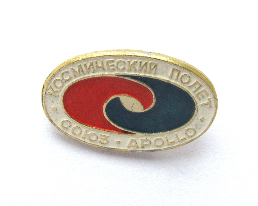 Soviet Space Pin, Soyuz Apollo Pin, Cosmos, Badge, Soviet Vintage ...