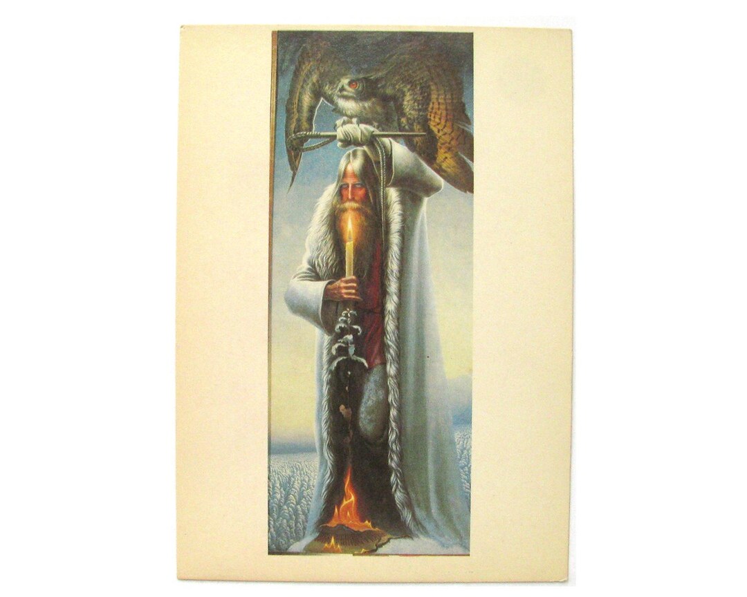 The Man With Eagle Owl, Rus, Illustration by Konstantin Vasilyev ...