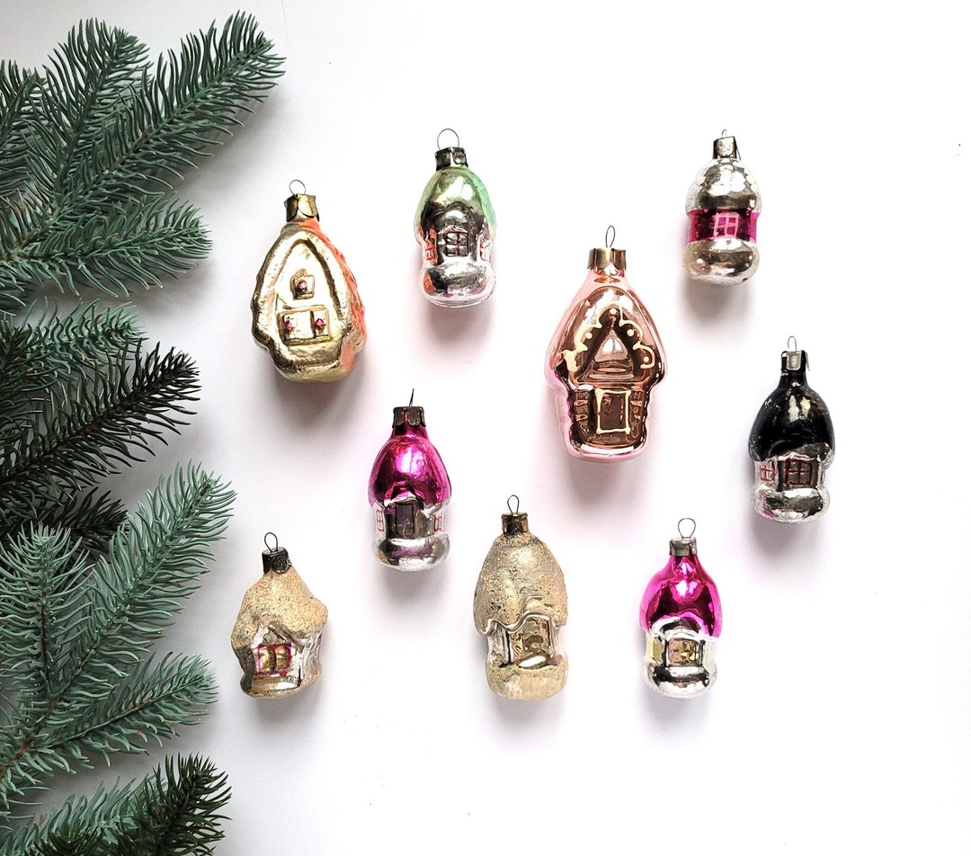 House Soviet Glass Christmas Ornaments, Soviet Glass Christmas Tree ...