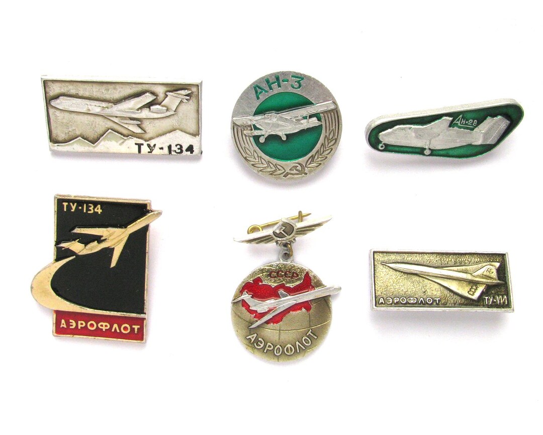 Aviation Pin, Plane, Aircraft, Pick From Set, TU 144, Transport ...