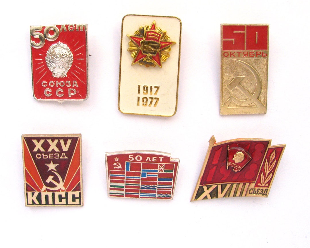 Soviet Badges, Pick From Set, October 1917, YCL Congress, Revolution ...