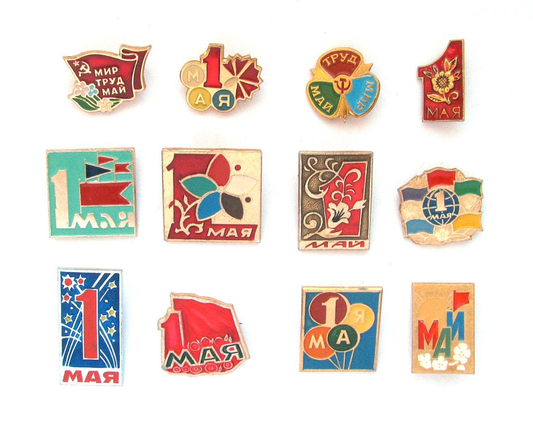 First of May, Soviet Holiday, Badge, Pick From Set, Communism, Vintage ...
