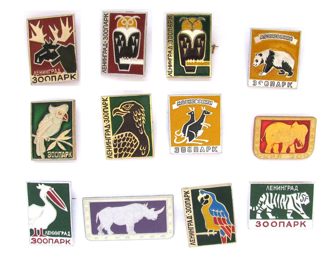 Animal Pins, Zoo Pins, Badge, Fauna, Pick From Set, Rhino, Owl, Eagle ...